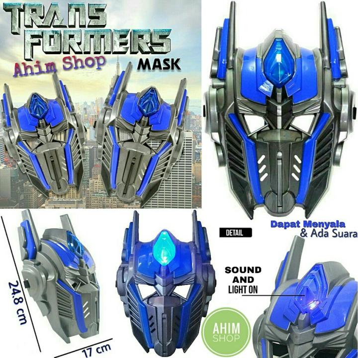 AHIM Topeng Transformers Robot Optimus Prime Sound and Light Superhero ...