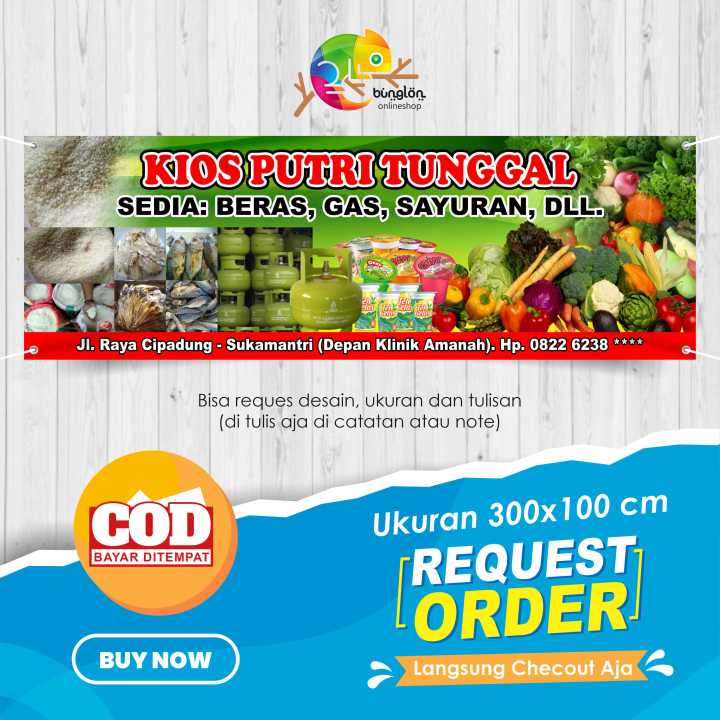 Spanduk Banner Sayur, Gas, Beras, Sembako, Dll | Lazada Indonesia