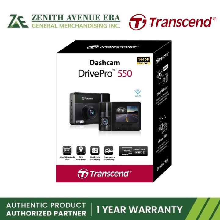Transcend TS-DP550B-128G 128GB Dashcam DrivePro 550 Dual Cam | Lazada PH