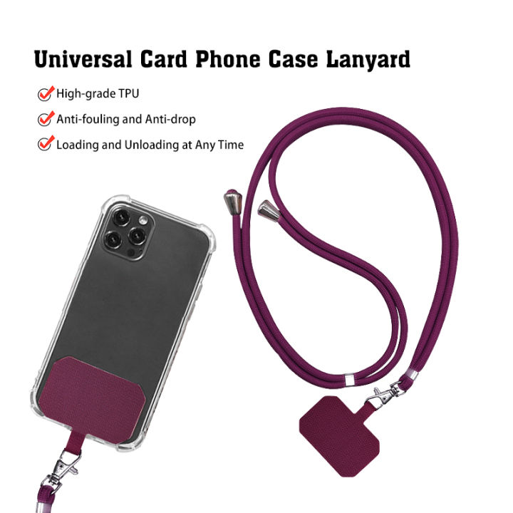 1Pc Universal Crossbody Nylon Patch Phone Lanyards Rope Strap Lanyard ...