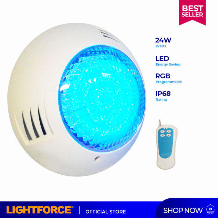 Lightforce LED Pool Light 24W RGB (with adaptor) | Lazada PH
