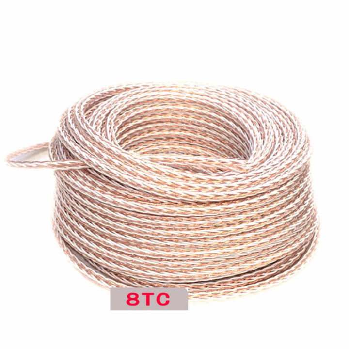 Per Meter HIFI 8TC 7N OCC Pure Copper Speaker Cable Hi-End Audio ...