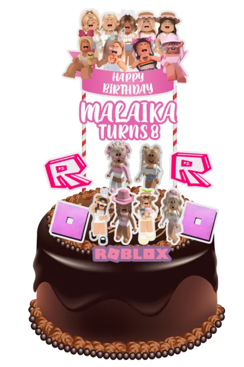 Roblox Girl Pink Cake Topper | Lazada