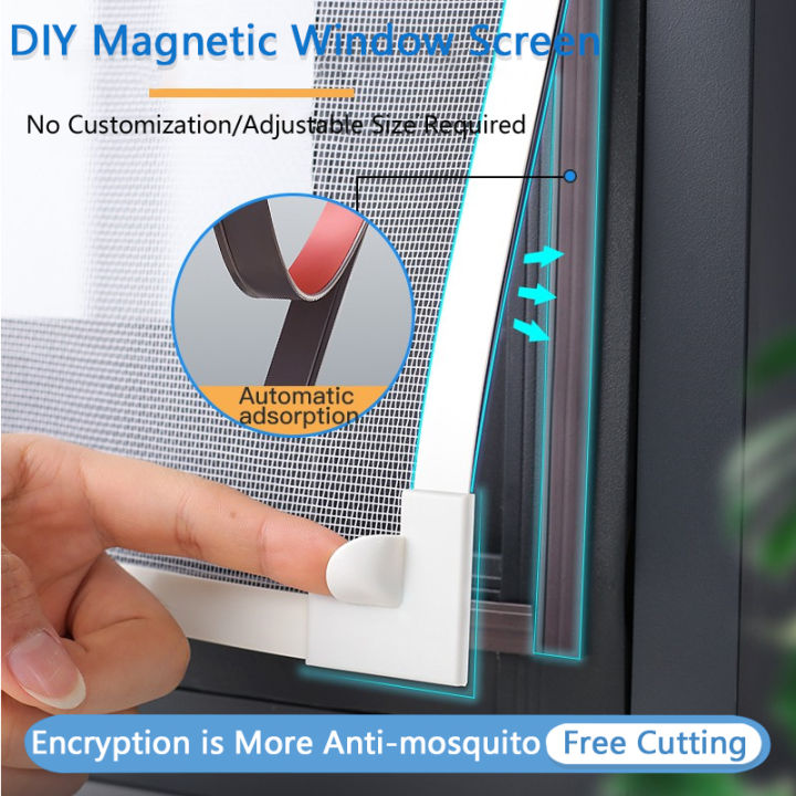 Magnetic Mosquito Screen Adjustable DIY Customize Magnetic Window ...