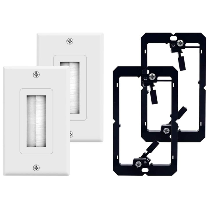 【MAO】-2-Pack Brush Wall Plate with Single Gang Low Voltage Mounting ...