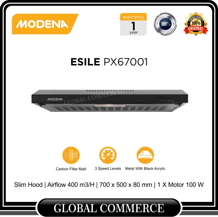 MODENA PX 7001 Cooker Hood PX7001 70 cm Slim Cooker Hood ESILE | Lazada ...