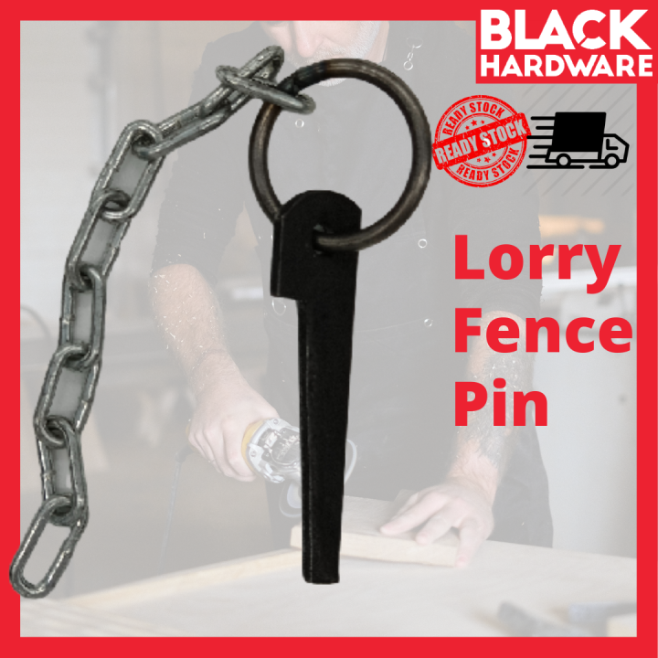 Black Hardware Welding Besi Lorry Gate Fence Door Pin Key Lock Slug ...