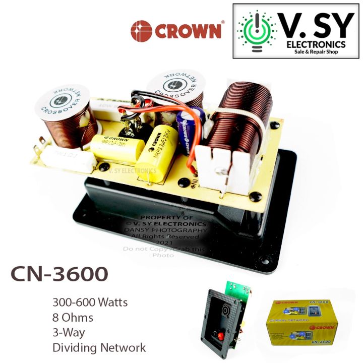 Original Crown CN-3600 300W to 600W 3 Way 8 Ohms Crossover Dividing ...