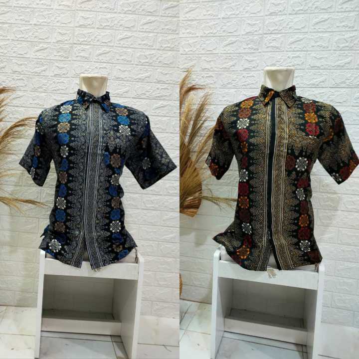KEMEJA BATIK TORAJA PRADA FOIL MODEL KLEP INTIP(REAL PICT) | Lazada ...