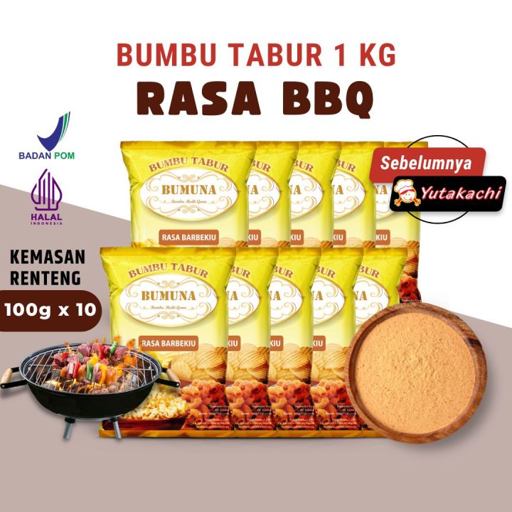 Bumbu Tabur Cemilan Aneka Rasa 1Kg (100g x 10) Kemasan Renteng Bumuna Yutakachi Pusat Bumbu ...