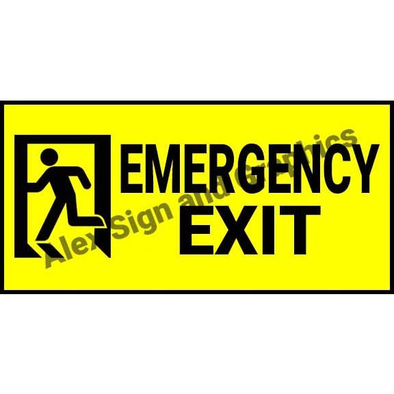 Emergency Exit PVC Signage - 3.75 x 7.5 inches | Lazada PH