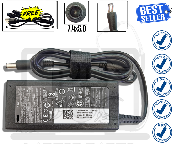 Laptop Charger Adapter Dell Latitude 5500 5501 19.5V 3.34A 7.4x5.0 65W ...