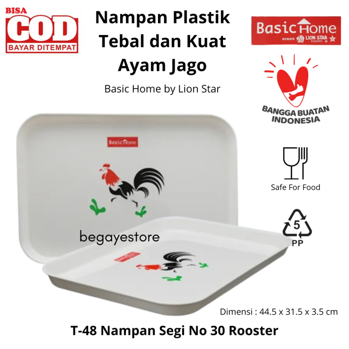 Nampan Plastik Tebal dan Kuat Premium Lion Star Basic Home BPA Free T ...