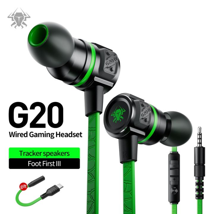 PLEXTONE G20 Gaming Earphone 3.5MM+ TYPE C With Noise Cancellation ...