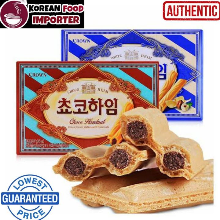 [CROWN] Chocolate Heim, White Heim 2 Types 47g , Couque Dasse 2 Types ...