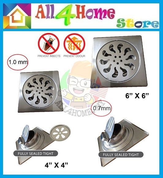 S-LINE Heavy Duty Stainless Steel Auto Trap Grating for Anti Cockroach ...