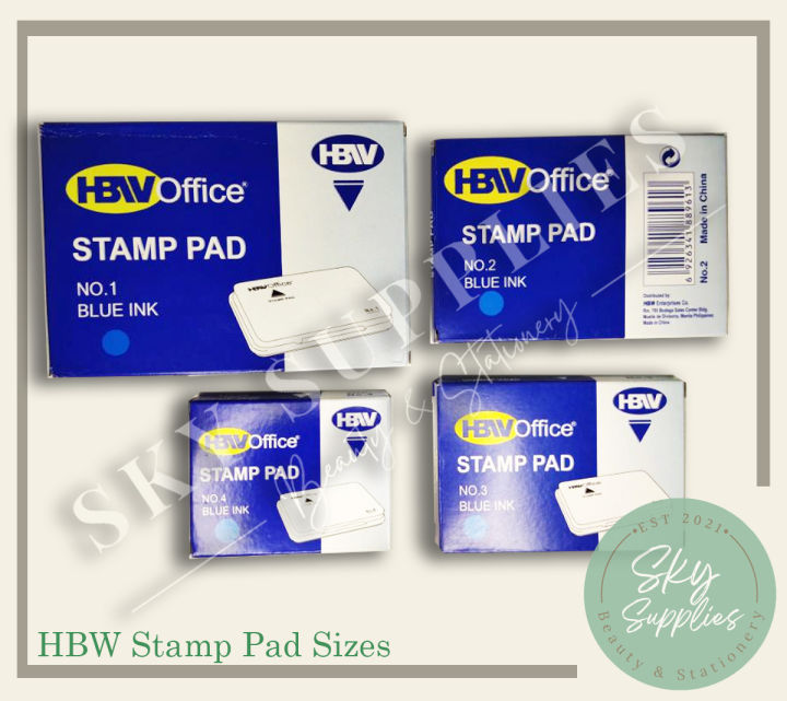 HBW Office Stamp Pad With Ink (No.1,2,3 and 4) 1pc | Lazada PH