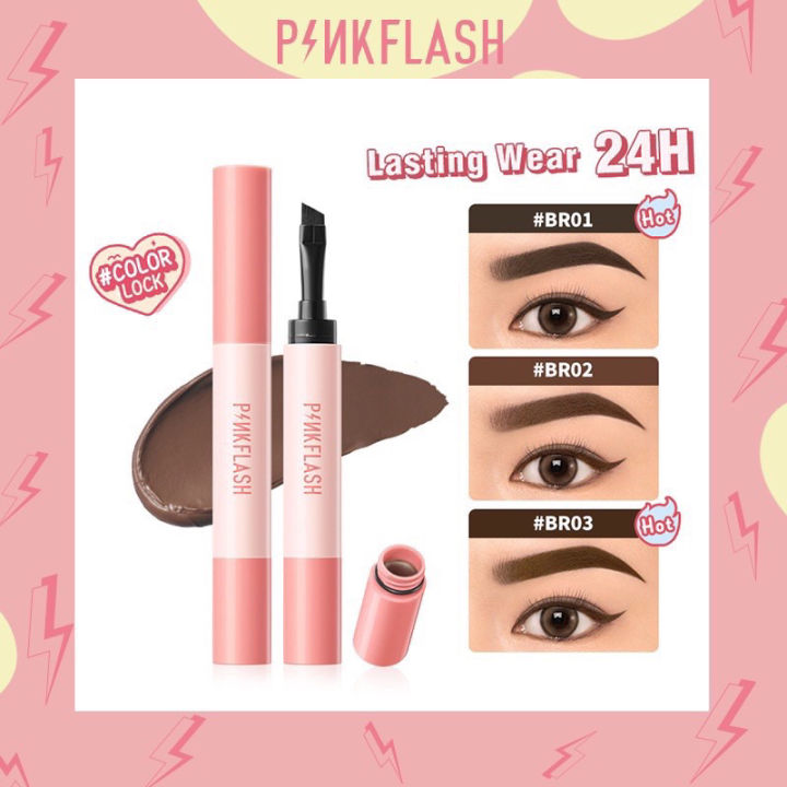 PINKFLASH PF-E16 WATERPROOF EYEBROW POMADE CREAM INKED BROW SMUDGEPROOF ...