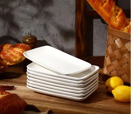 Kitchenneeds Ceramic Rectangle Plate 10 inch Serving Platter Dish for ...