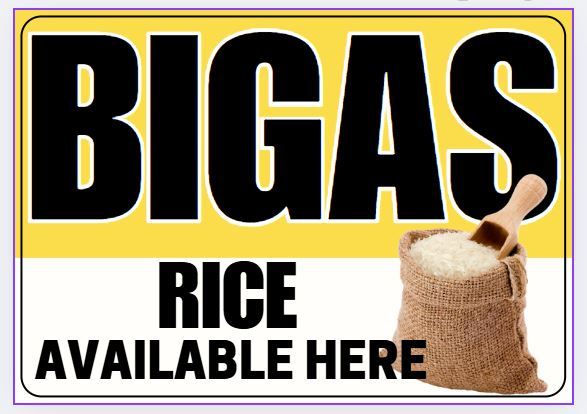 Bigas Rice Available Here Sari Sari Store Sign - Laminated Signage ...
