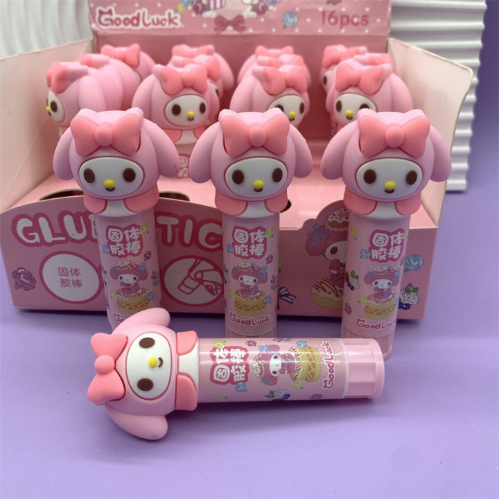Sanrio Cartoon Solid Adhesive Stick Hello Kitty Melody Kuromi Children ...