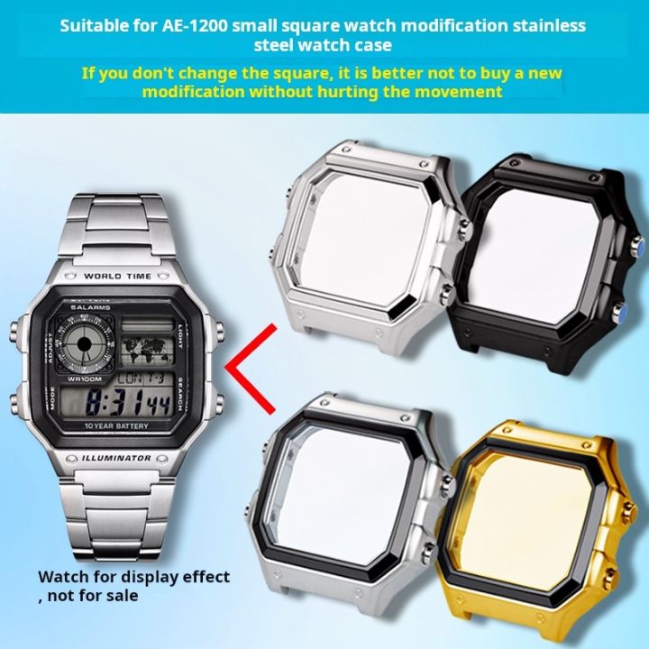 For Casio AE1200 Case Mod Kit Modified Metal 3299 AE-1200 AE-1300 Bezel ...
