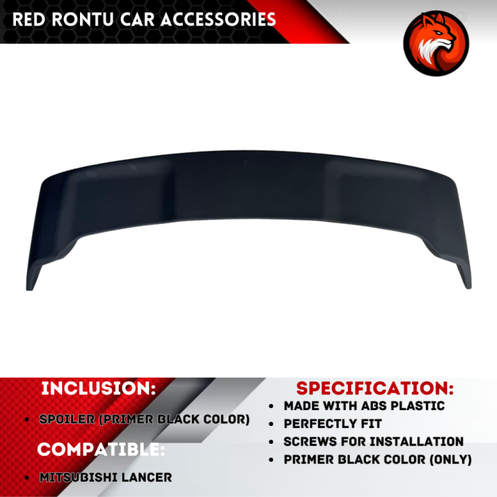 Mitsubishi Lancer Spoiler (Body Kit for Lancer) - Primer Black Finished ...