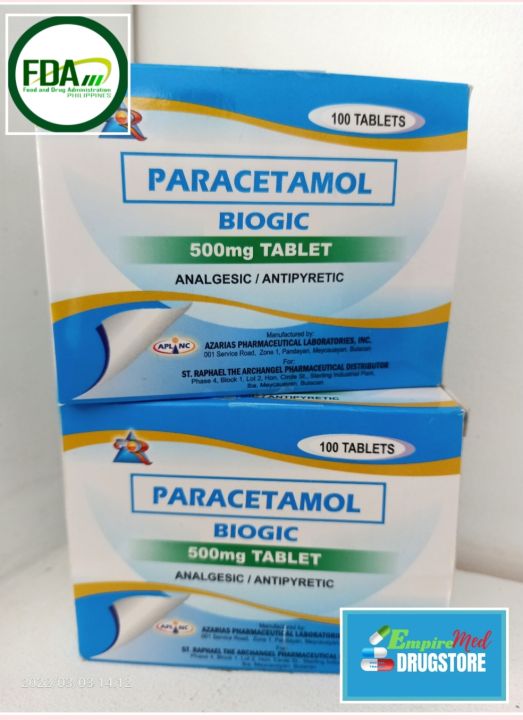 Paracetamol Biogic 500mg | Lazada PH