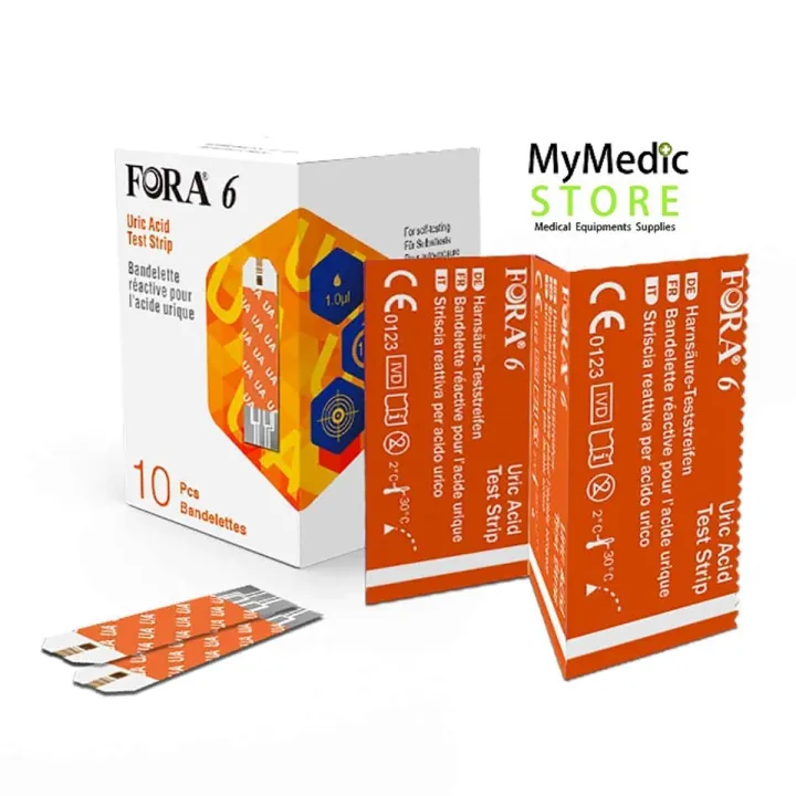 Fora 6 Connect 6 Plus Uric Acid Test Strips 10s (Original) | Lazada