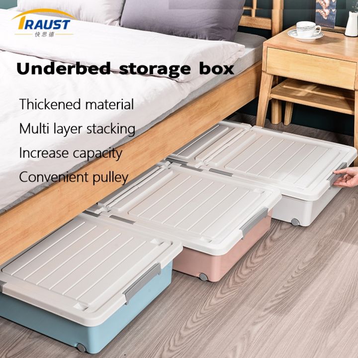 Large Capacity Bed Bottom Storage Box with Wheels Bed Bottom Box ...