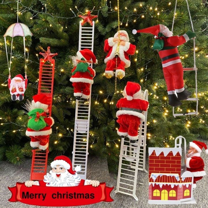 Mainan Santa Claus Mainan Santa Claus Yang Memanjat Tali / Dekorasi ...