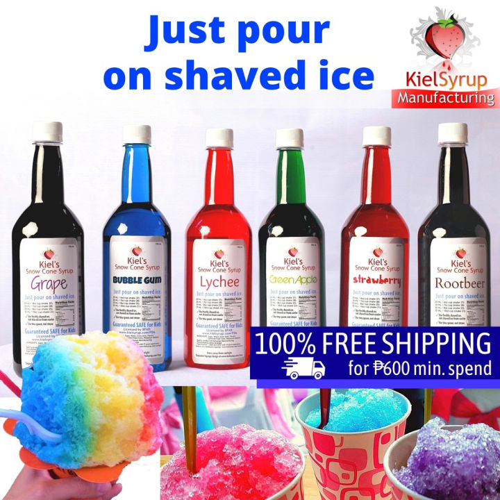 Kiel's Shave Ice Syrup 750ml Ready-to-Use Syrup for Snow Cones by ...
