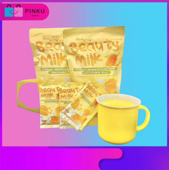 Dear Face Beauty Milk Japanese Sweet Mango Antioxidant Drink 10 Sachets ...