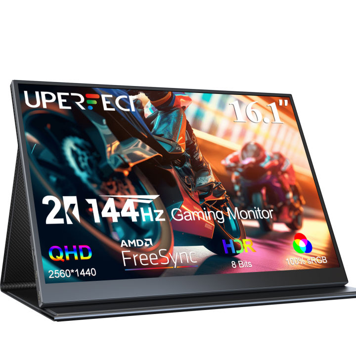 UPERFECT 2K 144HZ QHD จอภาพแบบพกพา300 Nits เคลือบหน้าจอ16.1 Inch2560X1600 HDR IPS แล็ปท็อปสำหรับ ...