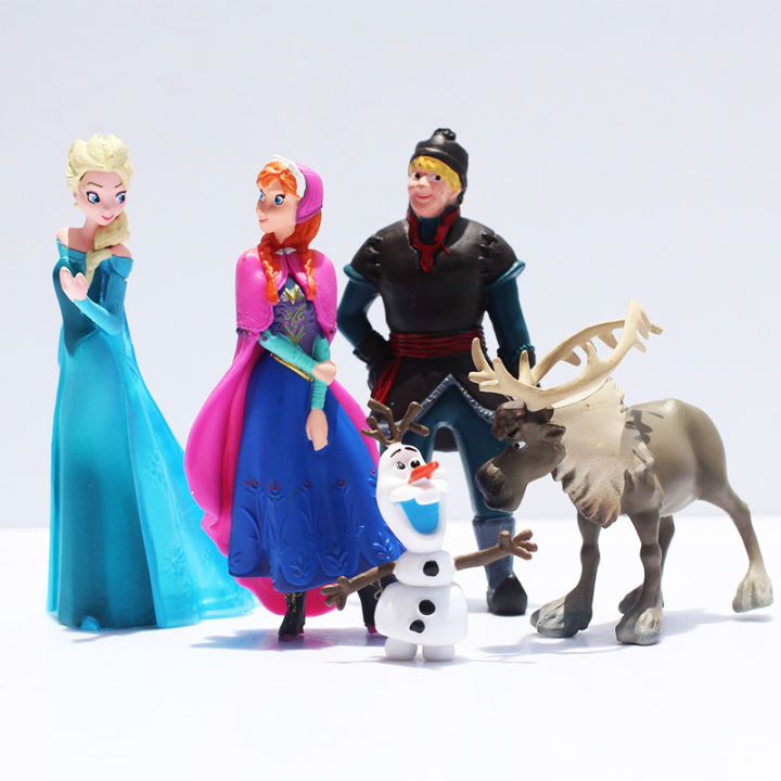 [zhipao] 5pcs/Set Frozen The Snow Queen Princess Anna Elsa Action ...