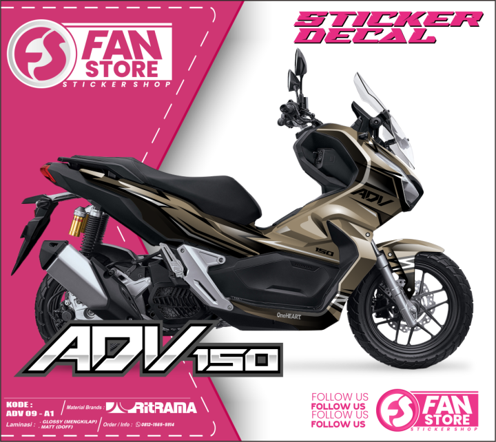 Decal Honda ADV 150 Full Body Sticker ADV 150 Fullbody Decal Full Body ...