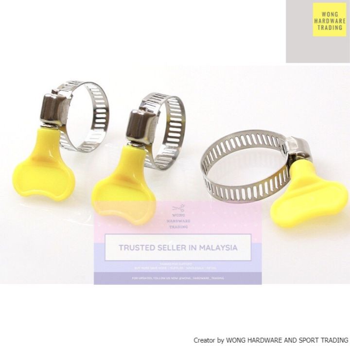 【Ready Stock】Stainless Steel Hose Clamp Clips with Key for Water Pipe ...