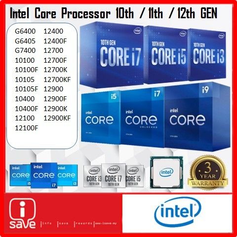 Intel Core PENTIUM / 10th / 11th / 12th GEN PROCESSOR G7400 / 12100F ...