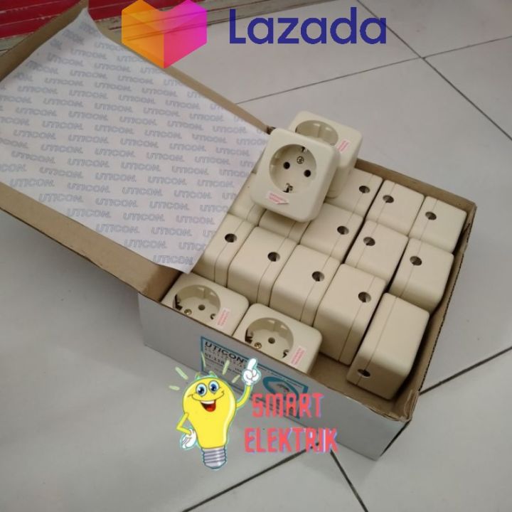 Stop Kontak Uticon 1 Lubang Arde/ Tempat Colokan 1 Lobang Uticon ST ...