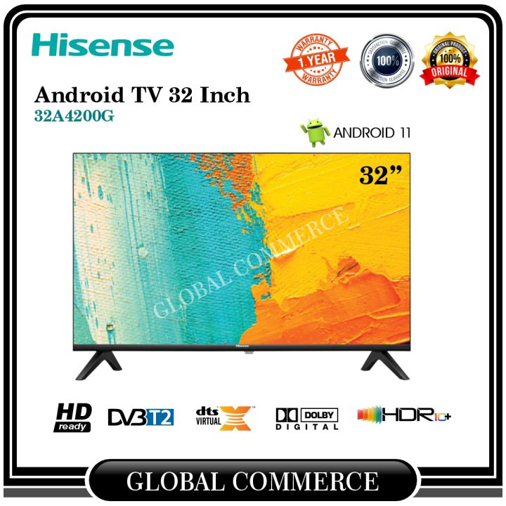 Hisense Smart Android Digital TV 32 inch Full HD Bezeless 32A4200G ...