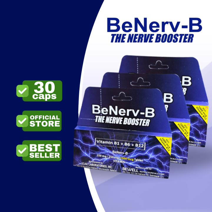 BeNerve-B Vitamin B1 + B6 + B12 3 flaps, 30 tablets | Lazada PH