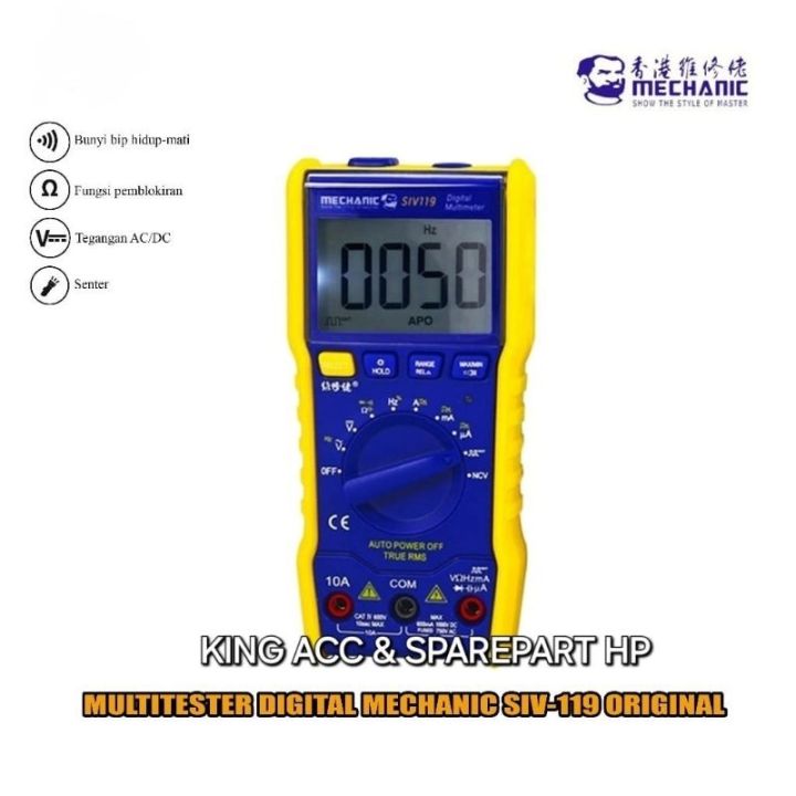 MULTITESTER DIGITAL MECHANIC SIV-119 ORIGINAL | Lazada Indonesia