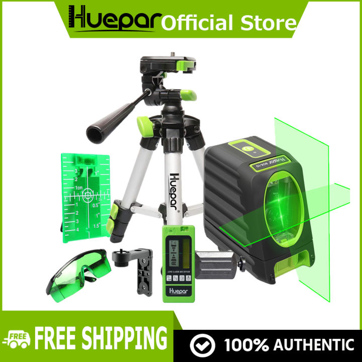Huepar Osram 2 Lines Laser Level Sets Vertical Horizontal Cross Green ...