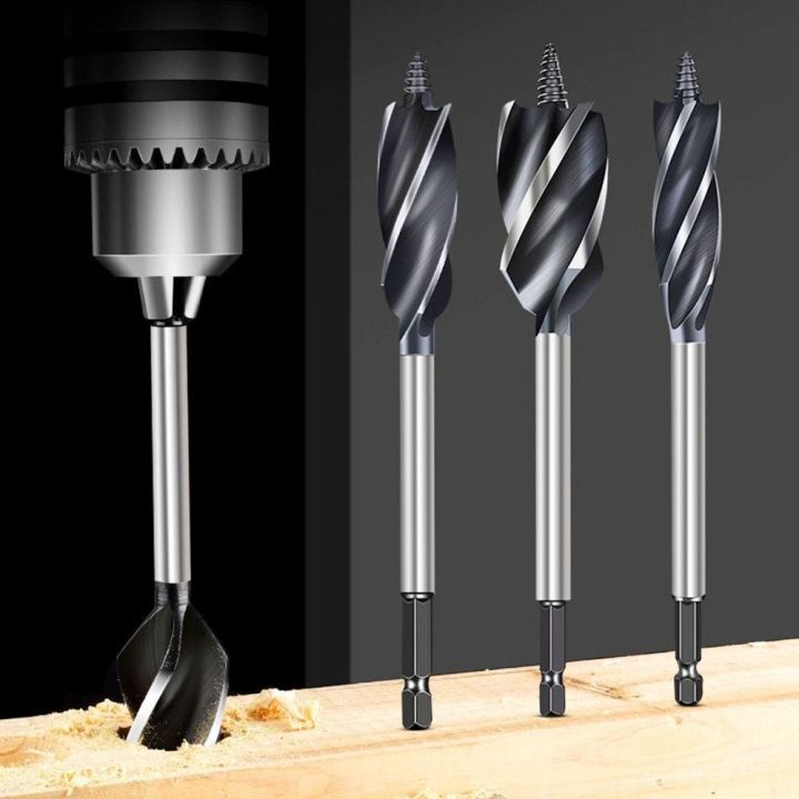 10-35mm Woodworking Twist Drill Bit High Speed Long Four-Slot Blade 6 ...