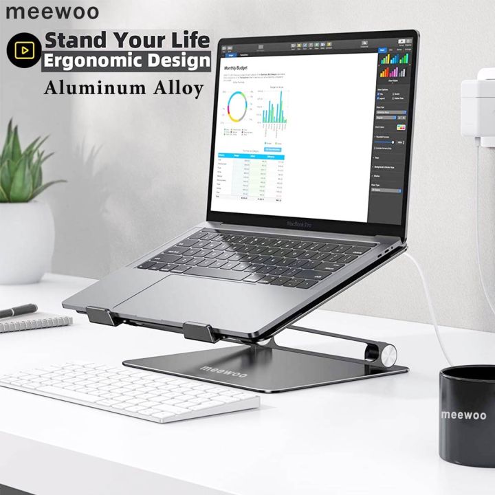 Meewoo Laptop Stand Adjustable Aluminum Laptop Riser Laptop Cooling ...