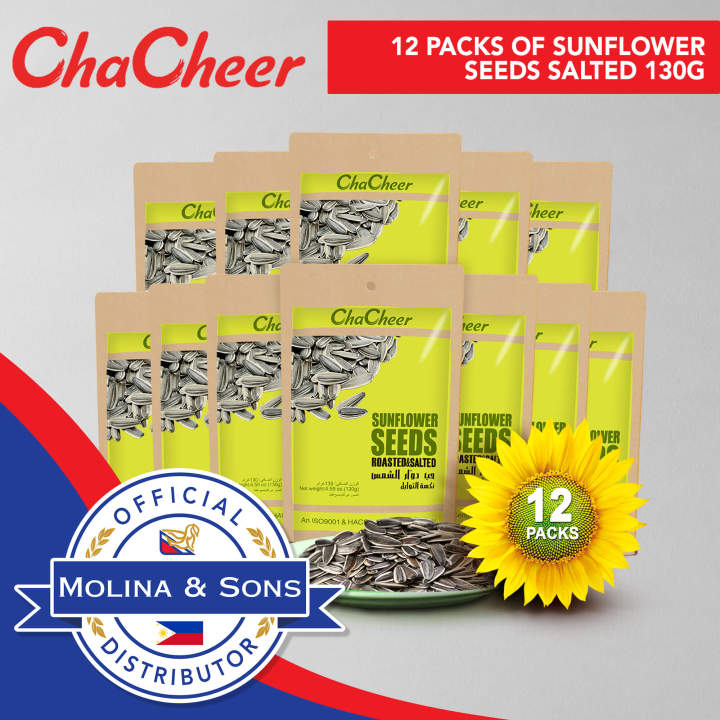 ChaCheer Sunflower Seeds (Salted) 130G - Pack of 12 | Lazada PH