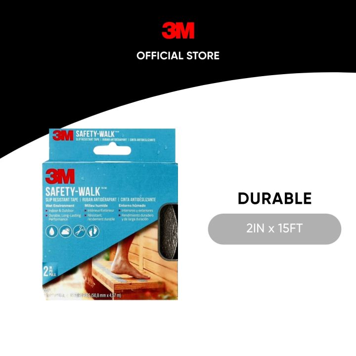3M™ Safety-Walk Slip Resistant Tape, Durable, 1 roll/pack, 2in x 15ft, Provides traction for ...
