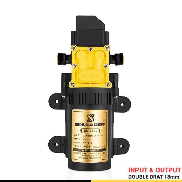 Pompa DC 12 Volt Sinleader SL 4500 Terbaru Otomatis Bertekanan tinggi ...