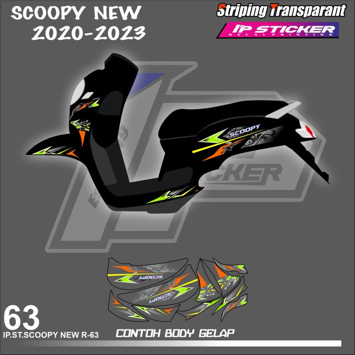 SCOOPY NEW 2020 - 2023 (COD) STIKER STRIPING MOTOR HONDA SCOOPY NEW ...