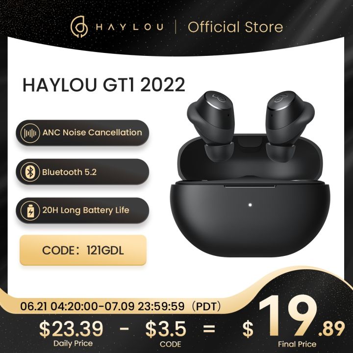 HAYLOU GT1 2022 TWS Earbuds Dual-Master Chip Bluetooth 5.2 Earphones ...